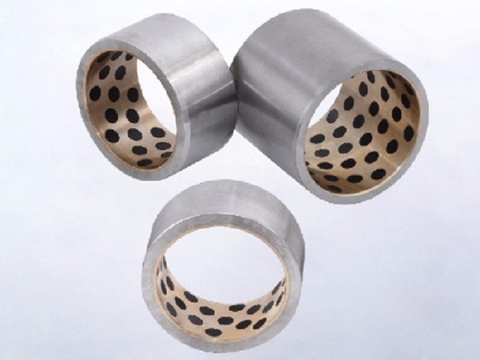 Shock Resistant Cylindrical Bushing Steel Shell Cast Bronze Graphite ...